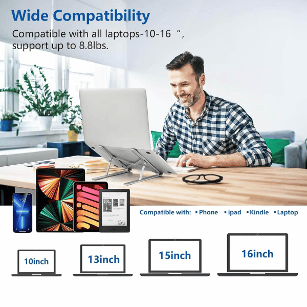 Foldable Creative Folding Storage Bracket Laptop Stand Aluminum – Matjrna